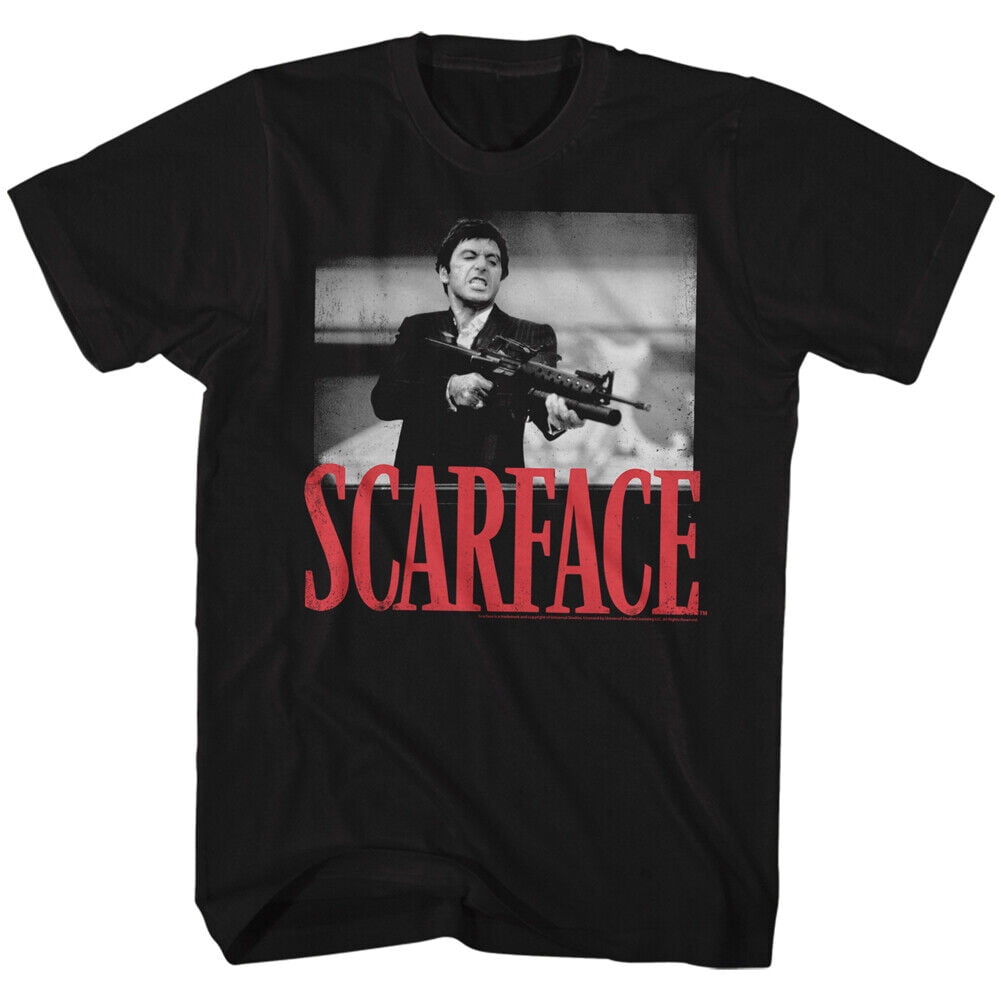 Scarface Movie Tony Montana Shooting Cockroaches Men's T Shirt Cuban ...