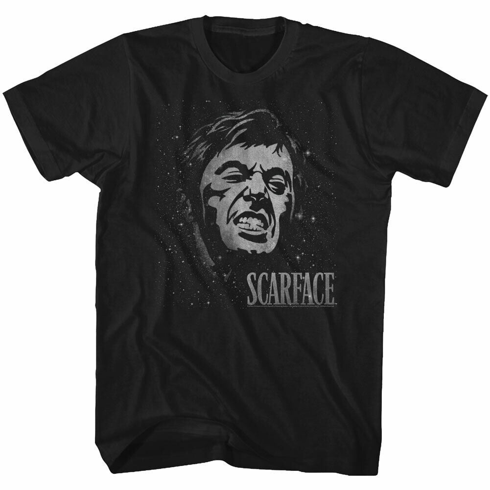 Scarface Movie Tony Montana Space Face Drawing Men's T Shirt Cuban Drug ...