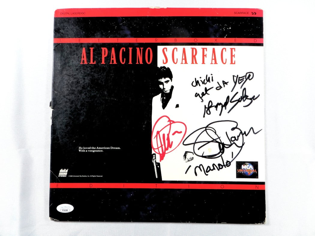 Scarface Multi Signed Autograph Laserdisc Cover Pacino Bauer Salazar ...