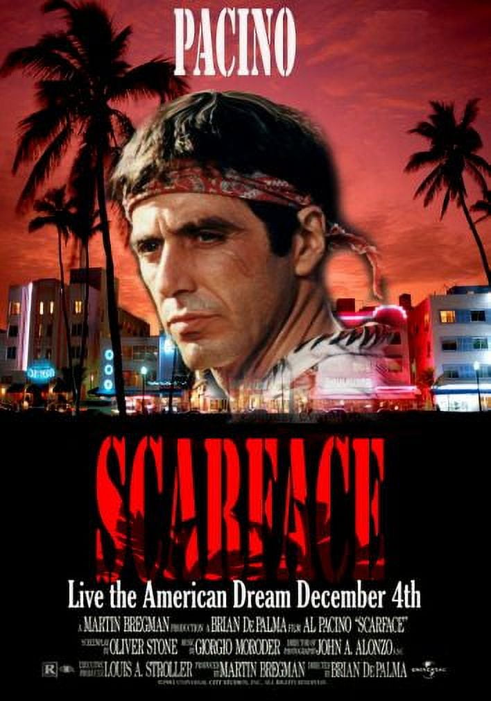 Scarface Poster 12x16 Art Print on Metal Sign 12in x 16in Multi-Color ...