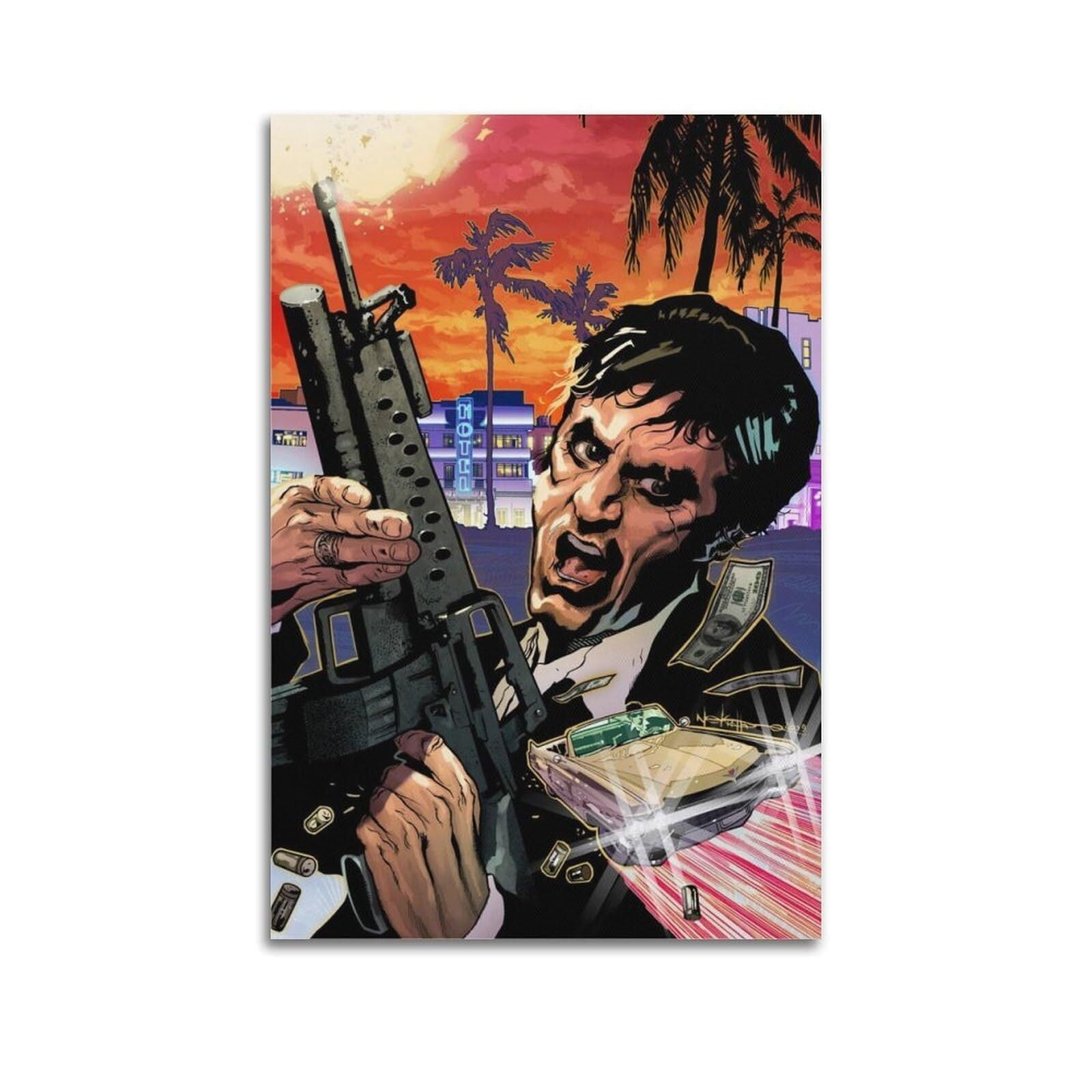 Scarface Poster Canvas Wall Art Painting Wall Decor - Walmart.com