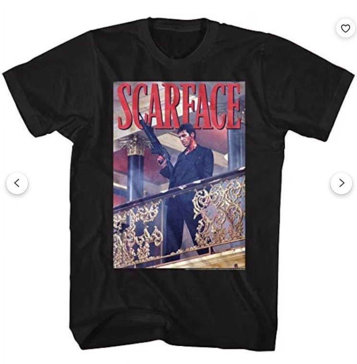 Scarface Railing Shot Black vintage movie 80s T-Shirt - Walmart.com