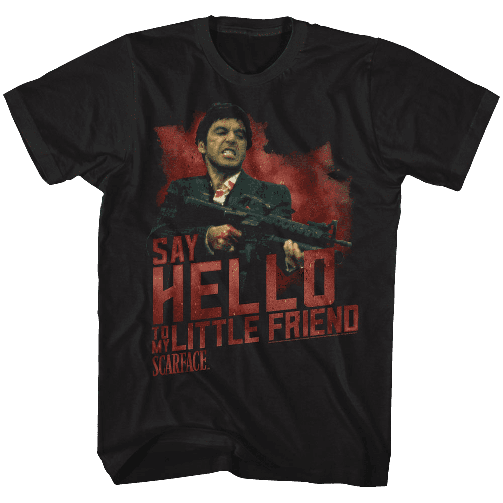 Scarface Say Hello Black T-Shirt - Walmart.com