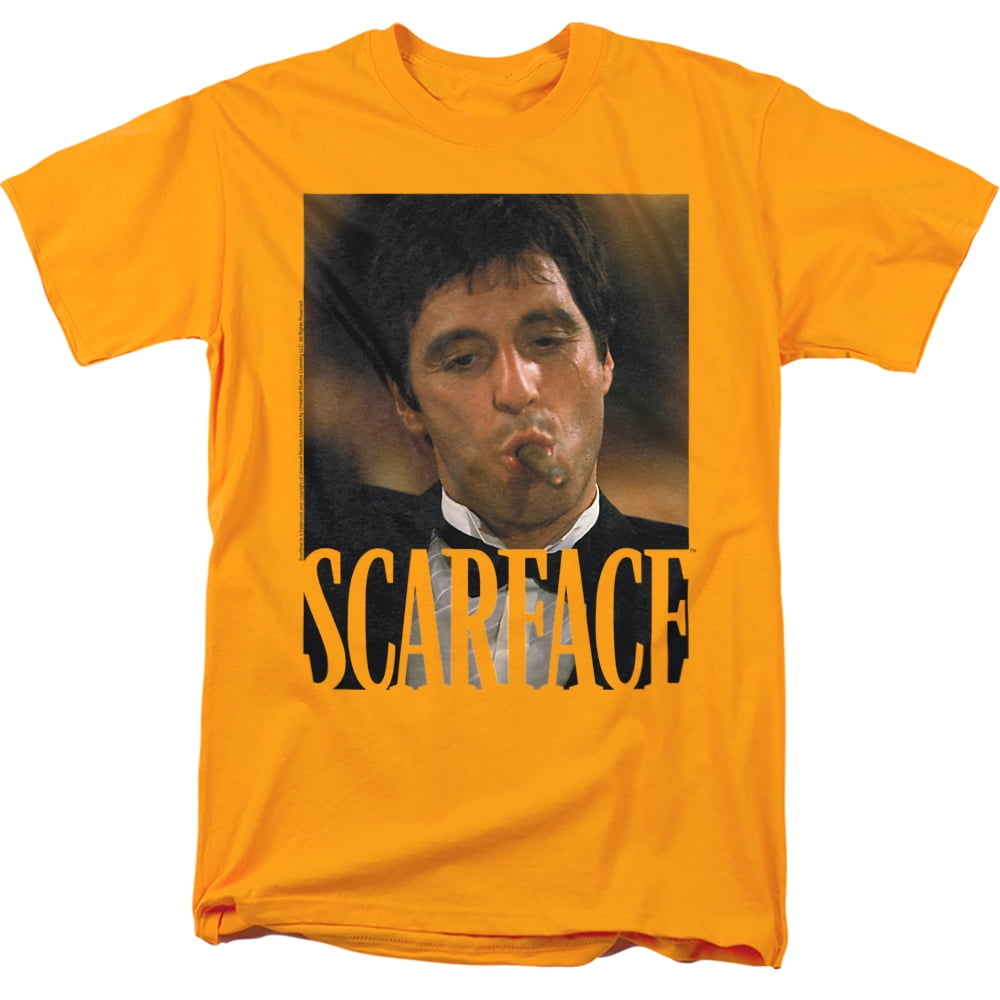 Scarface Smoking Cigar Unisex Adult T-Shirt, Gold, X-Large - Walmart.com