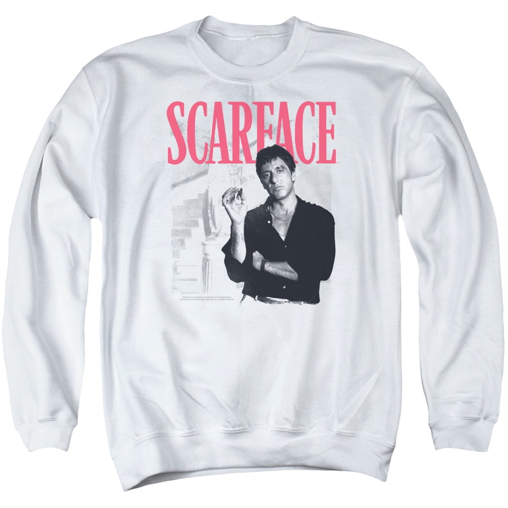 Scarface Stairway Adult Crewneck Sweatshirt White - Walmart.com
