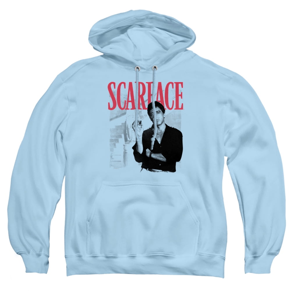Scarface Stairway Unisex Adult Pull-Over Heather Hoodie, Medium, Light ...