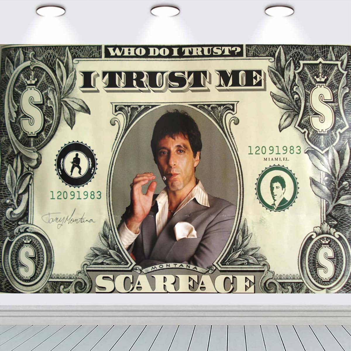 Scarface Tony Montana Al Pacino school Taspestry Poster Banner Backdrop ...
