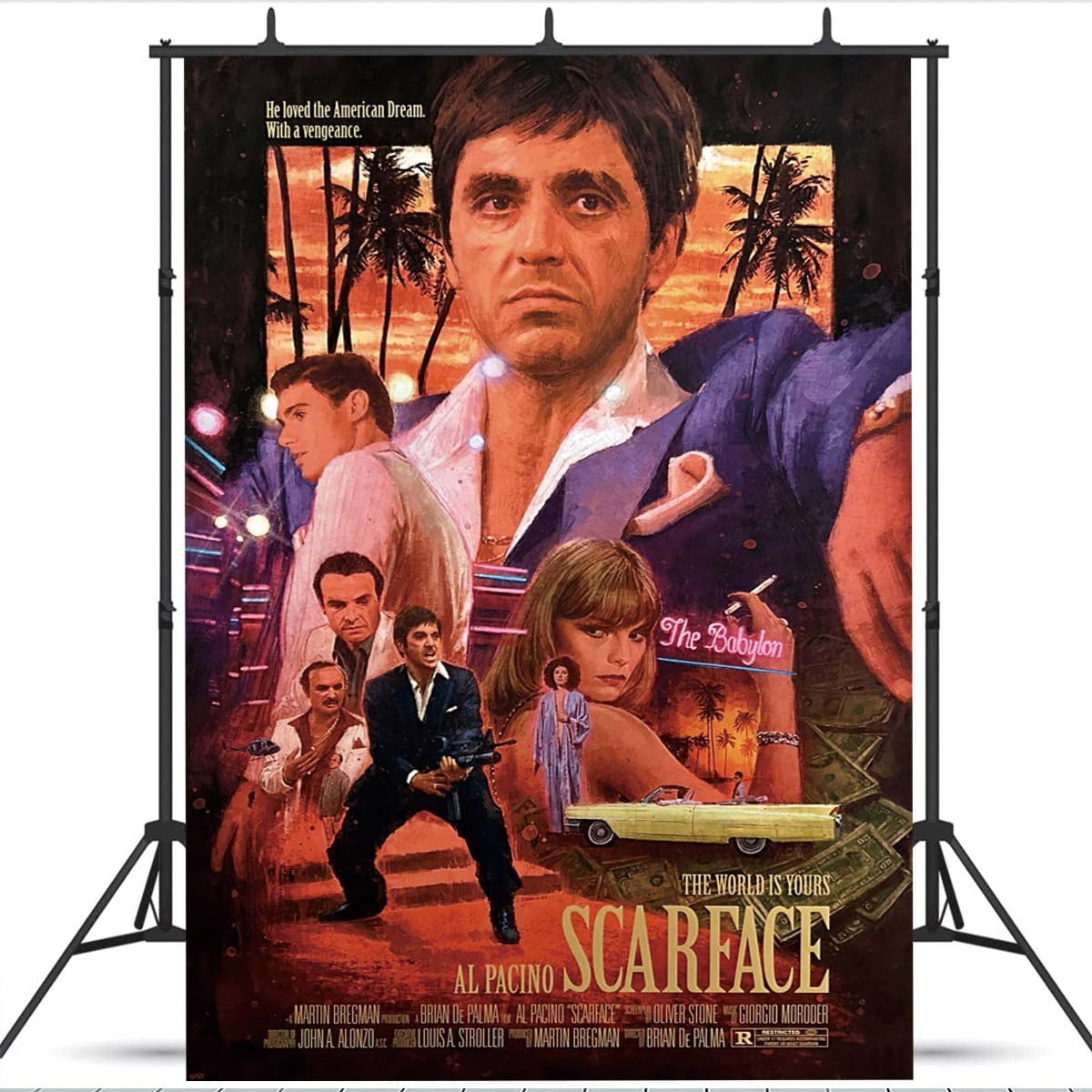 Scarface Tony Montana Al Pacino school Taspestry Wall Decor Birthday ...