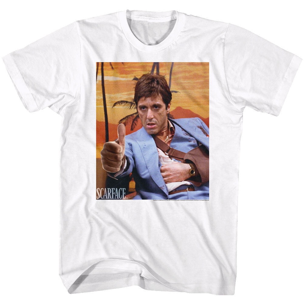 Scarface Tony Montana Cockroach Mens T Shirt Thumbs Up Ammo Pacino ...