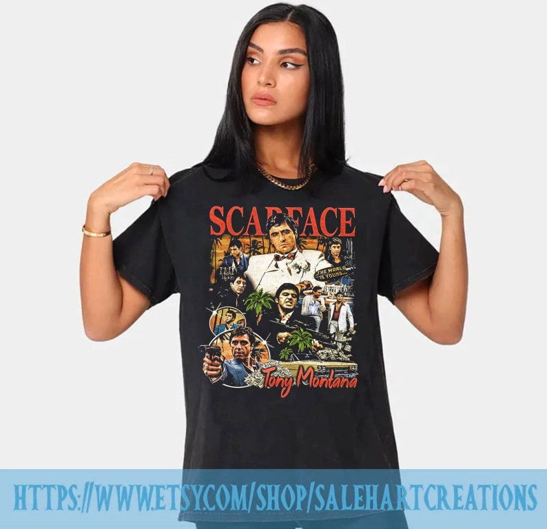 Scarface Tony Montana Vintage 90's Tee, The Original Shirt, Tshirt ...