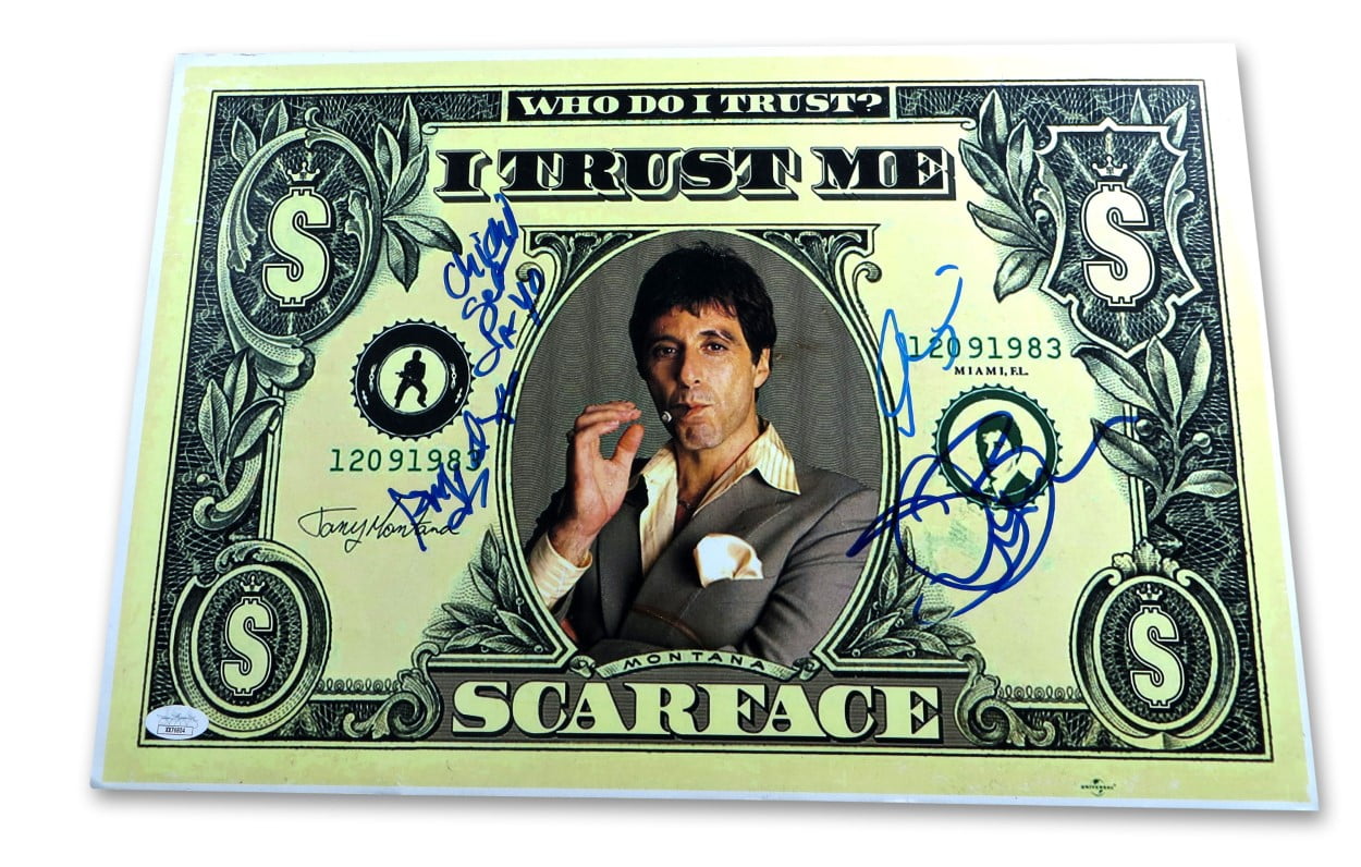 Scarface Triple Signed Autograph 12X18 Photo Al Pacino Bauer Salazar ...