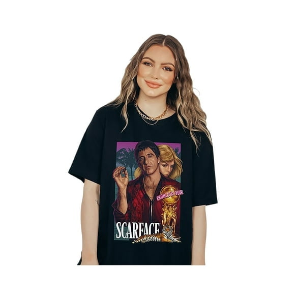 Scarface Vintage - Tony Montana Retro Unisex Graphic Tee Shirt ...