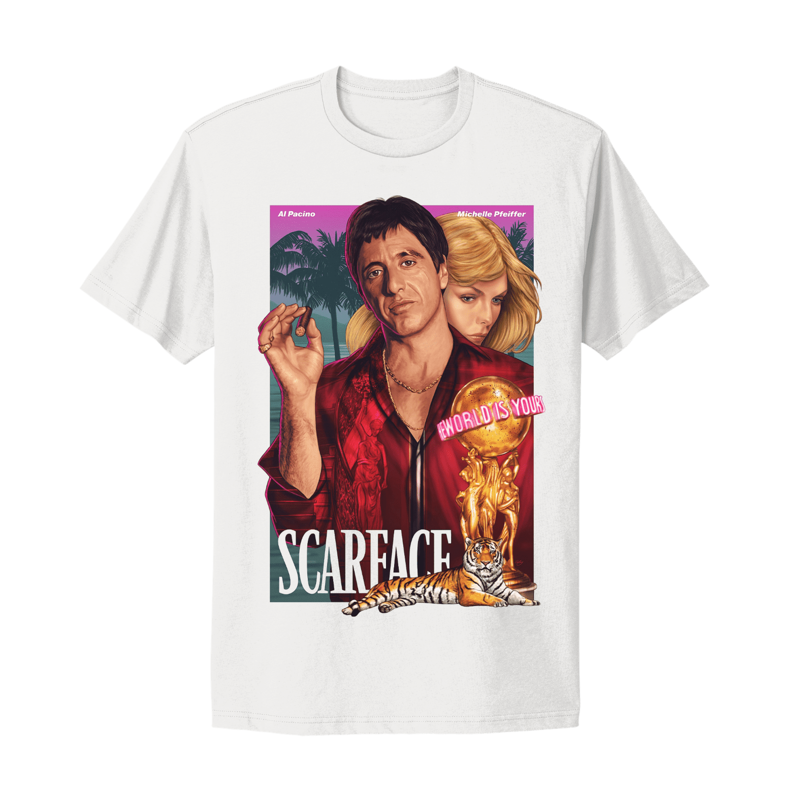 Scarface movie Al Pacino Poster Graphic Movie Classic Film T-Shirt ...