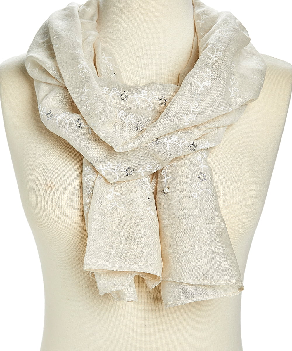 Scarfs for Women Floral Winter Fashion Scarves Lightweight Evening Prom ...