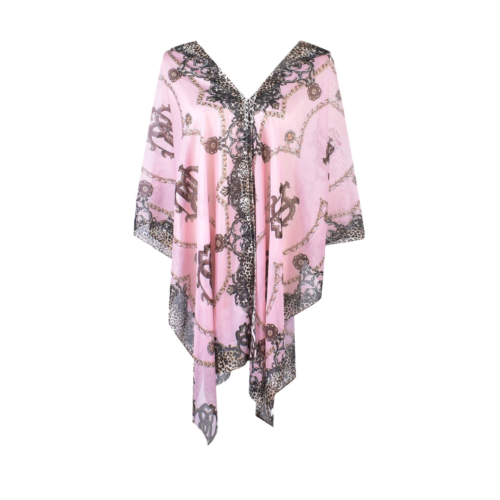 Scarfs for Women Pashmina Shawls Wraps Summer New Silk Scarf Women's Chiffon Chain Printing ...