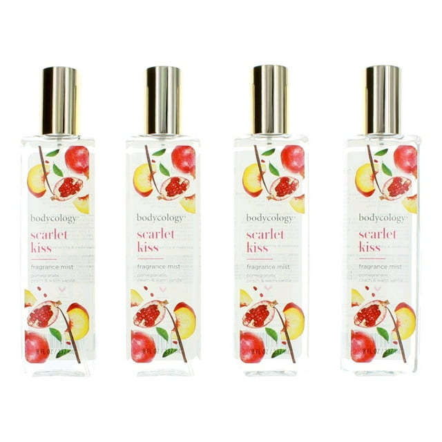 Scarlet Kiss by Bodycology, 4 Pack 8 oz Fragrance Mist for Women ...