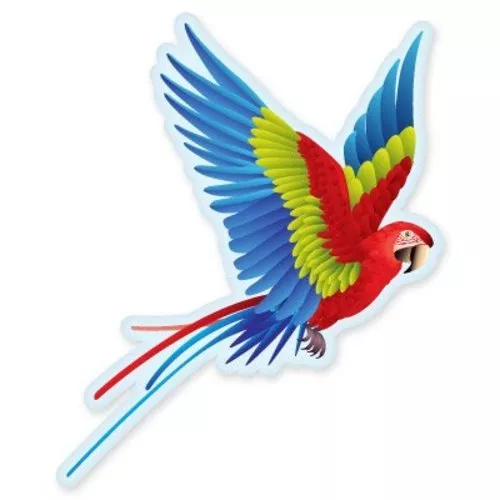 Scarlet Macaw Car Sticker Phone Decal Water Bottle Stickers Car Decals ...