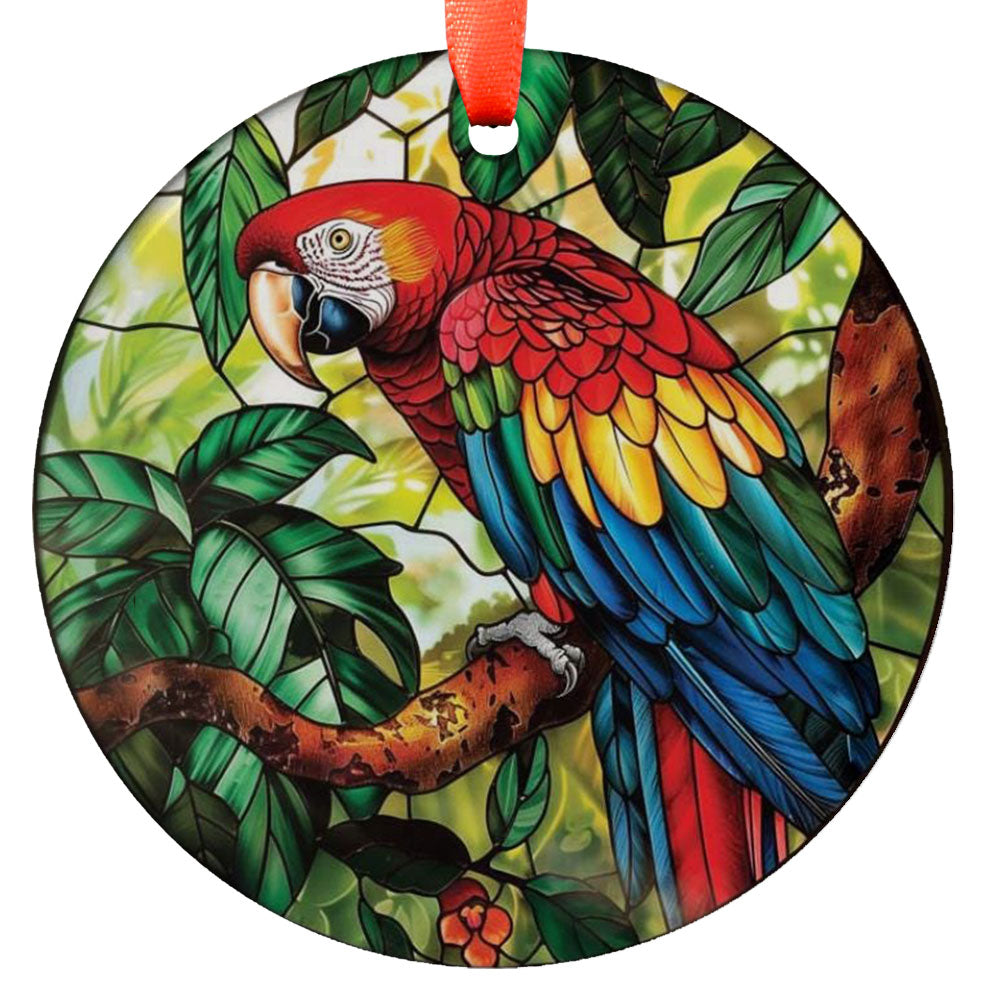 Scarlet Macaw: -Style Christmas Ornament - Made With Real Glass ...