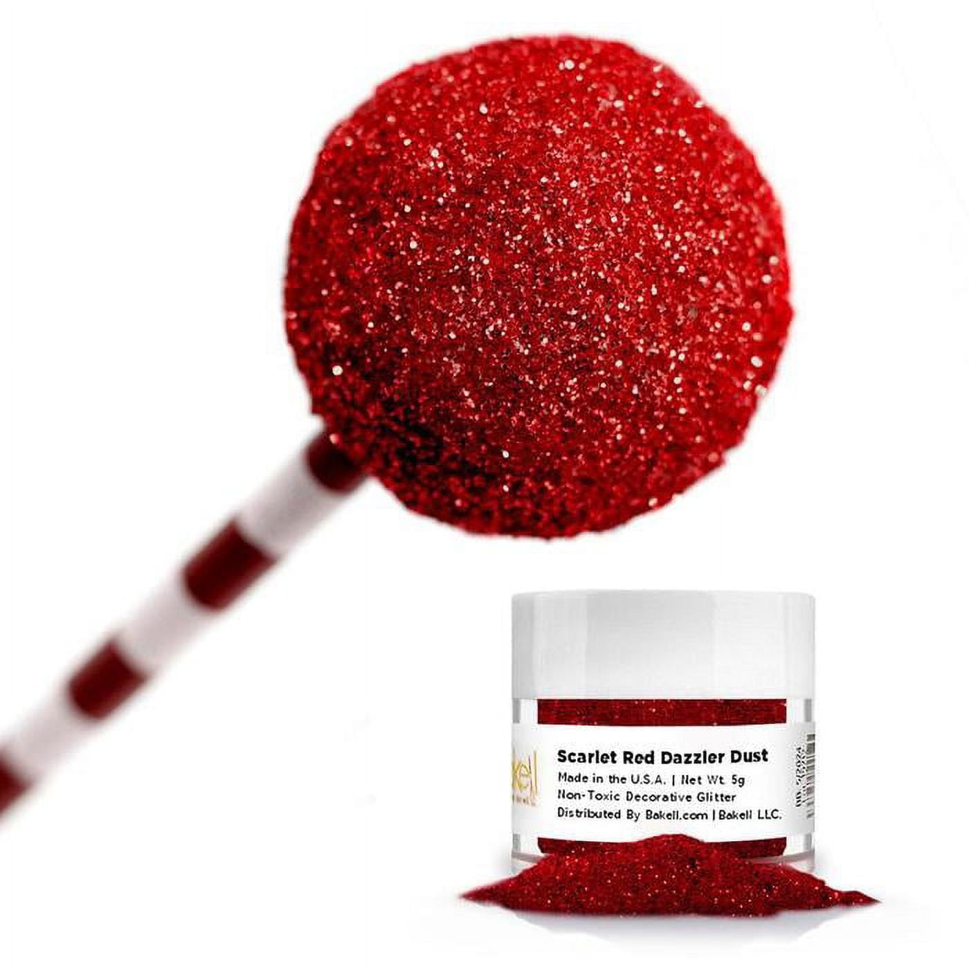 Bakell - Scarlet Red Decorating Dazzler Dust (5g, 1x Jar) Non-Toxic ...