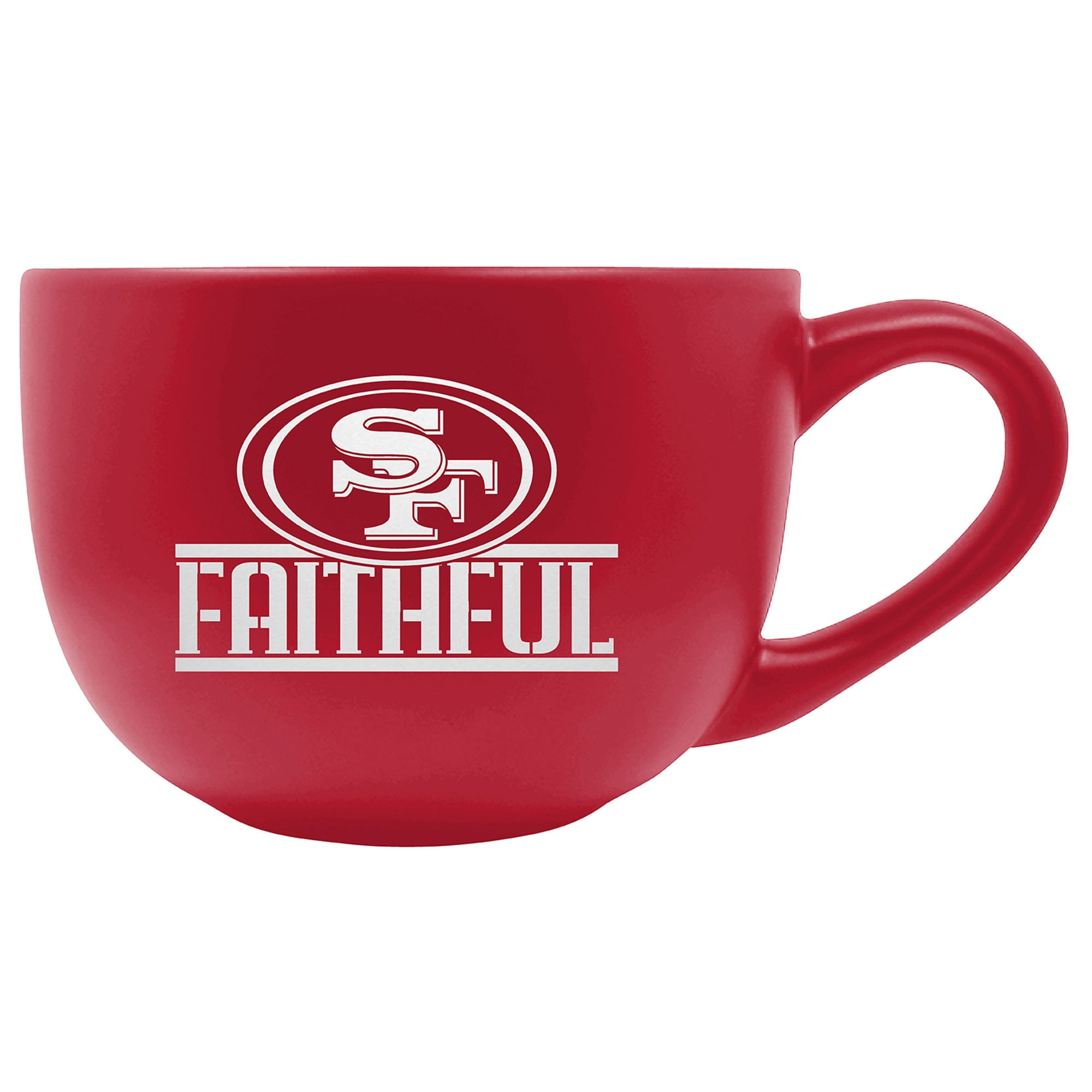 Scarlet San Francisco 49ers Faithful 23oz. Double Ceramic Mug - Walmart.com