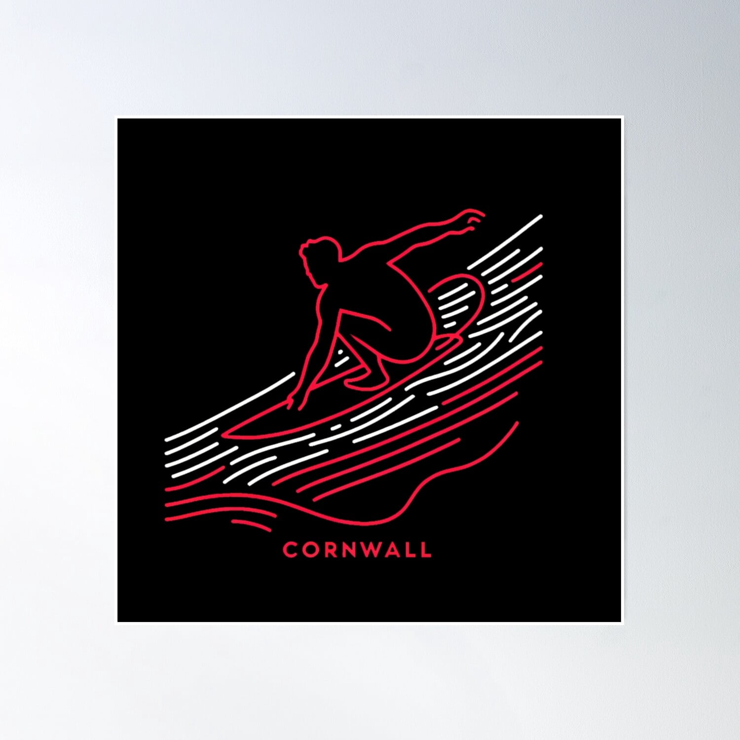Scarlet Surge: The Surf'S Up Series Salutes Cornwall Poster Wall Art ...