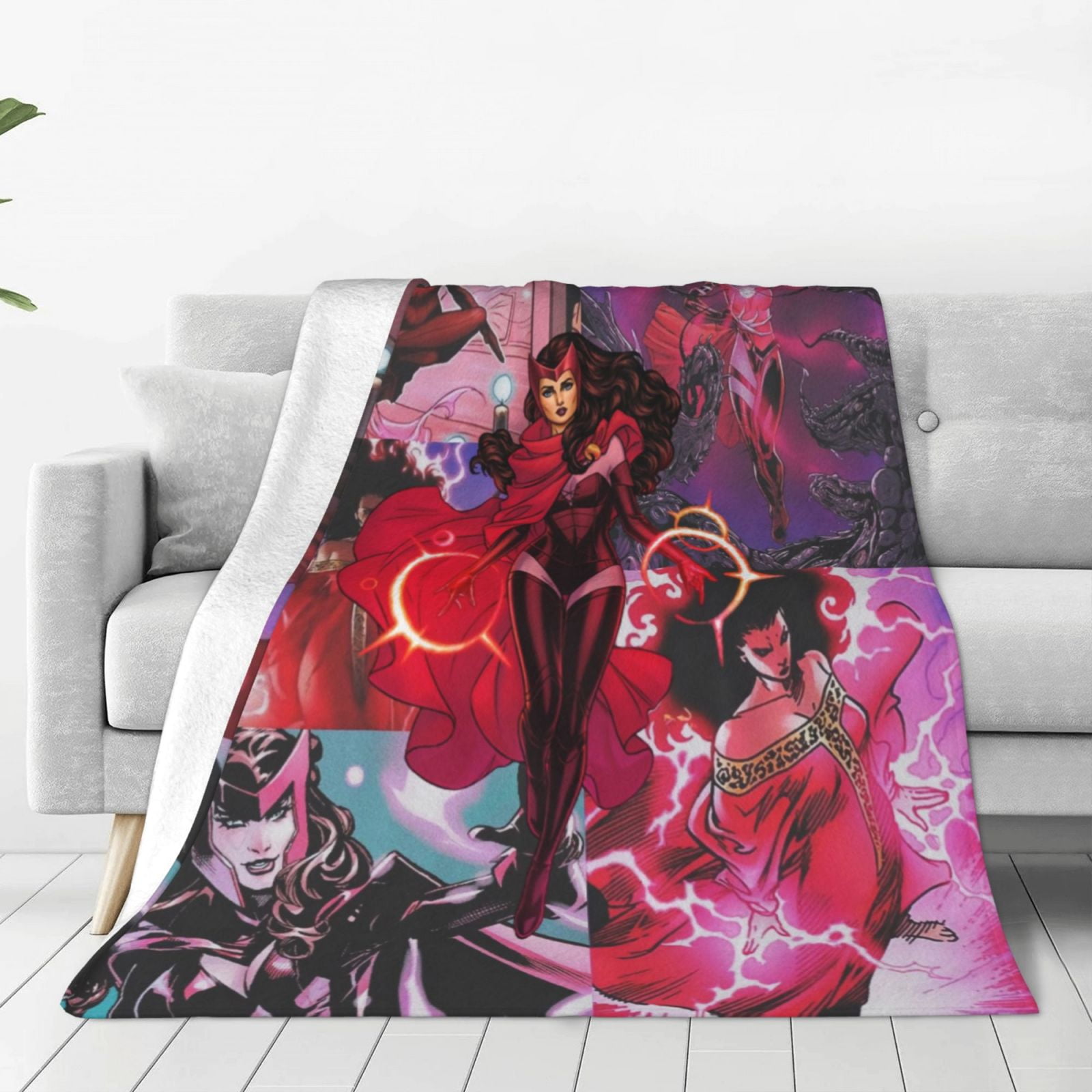 Scarlet Witch Blanket Anime Soft Micro Fleece Blanket All Season ...