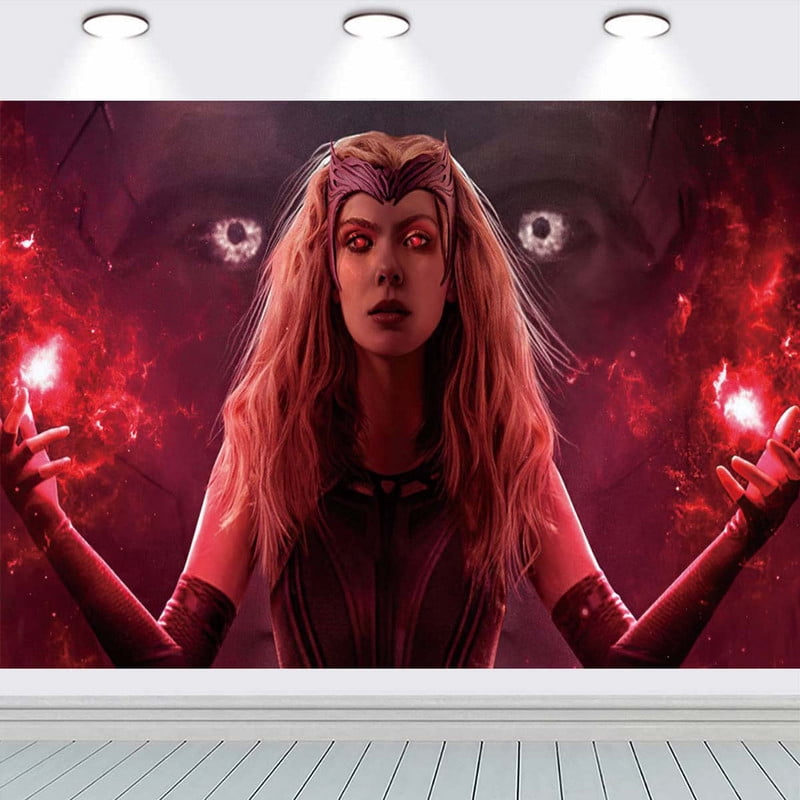 Scarlet Witch Taspestry Wall Decor Background Banner Birthday Backdrop ...