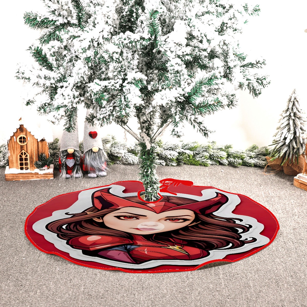 Scarlet Witch Themed Christmas Tree Skirt 48inch Premium Collectible ...