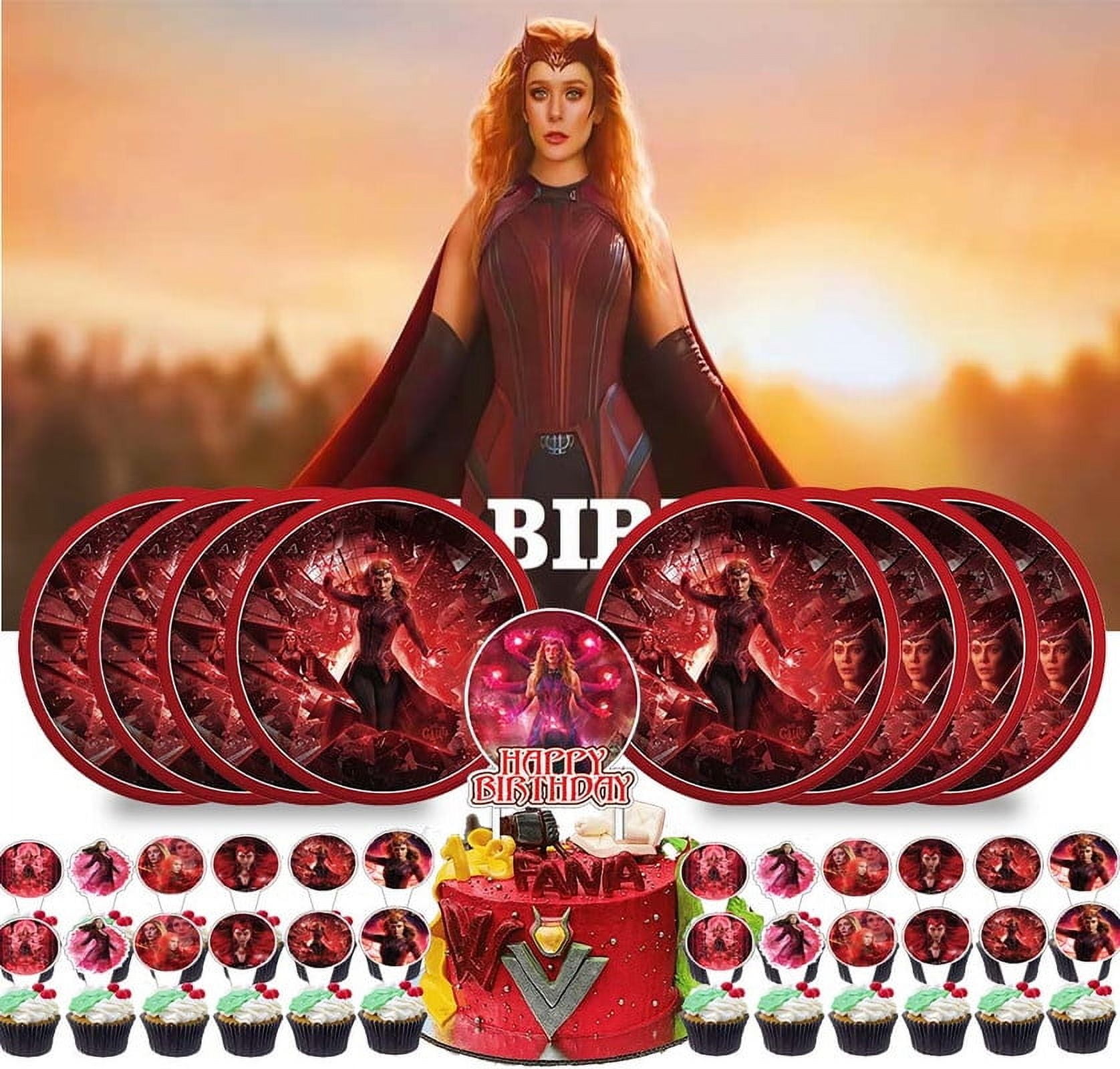 Scarlet Witch for Party Supplies Birthday Decorations Plates Banner ...