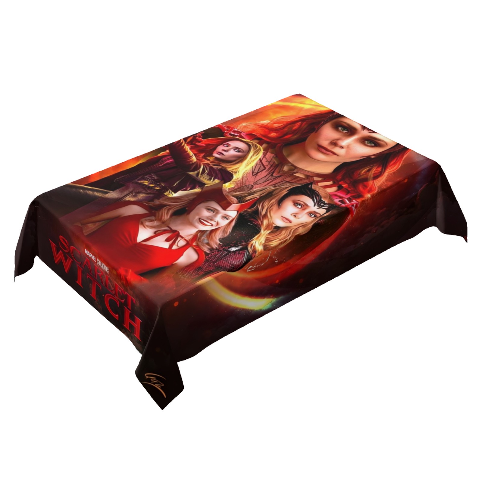 Scarlet Witch square tablecloth has an iconic print, fits most tables ...