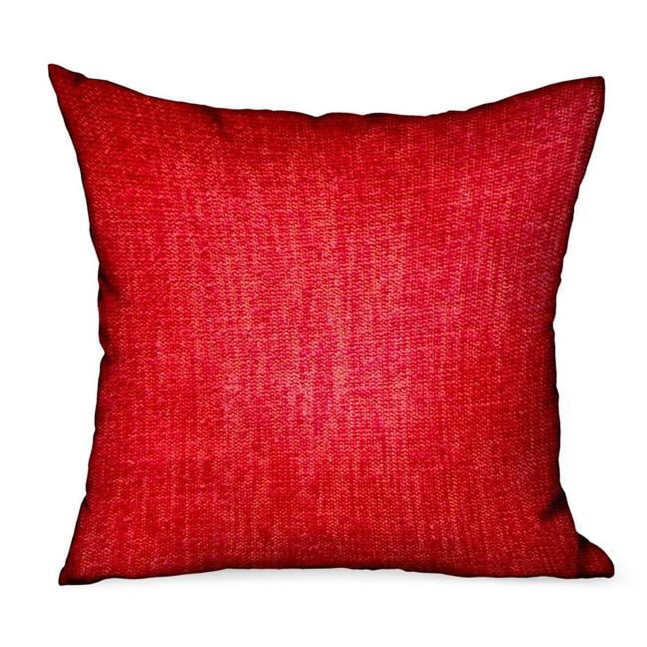 Scarlet Zest Red Solid Luxury Outdoor/Indoor Throw Pillow - Walmart ...