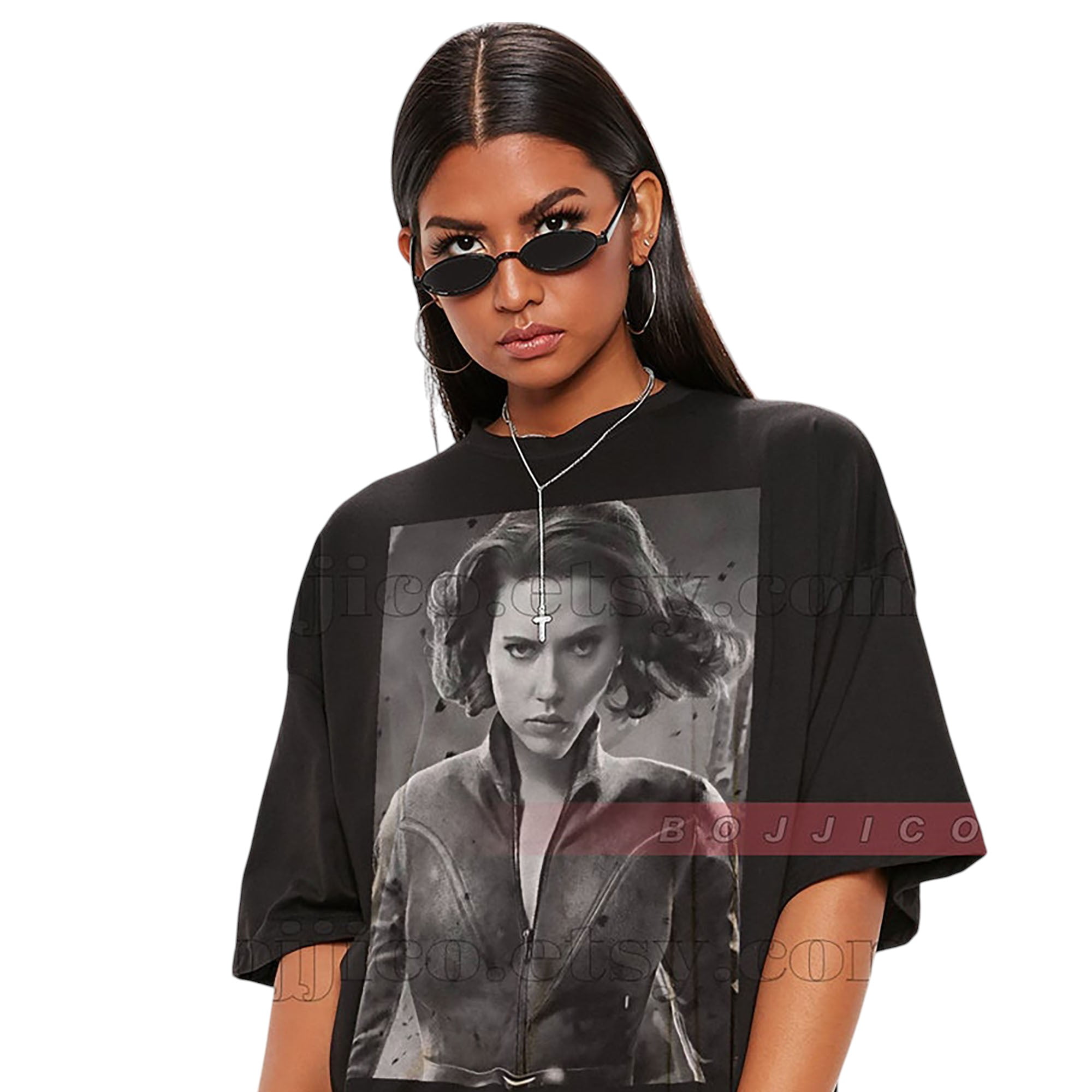 Scarlett Johansson Natasha Romanoff Retro Unisex Classic 2D T-Shirt ...