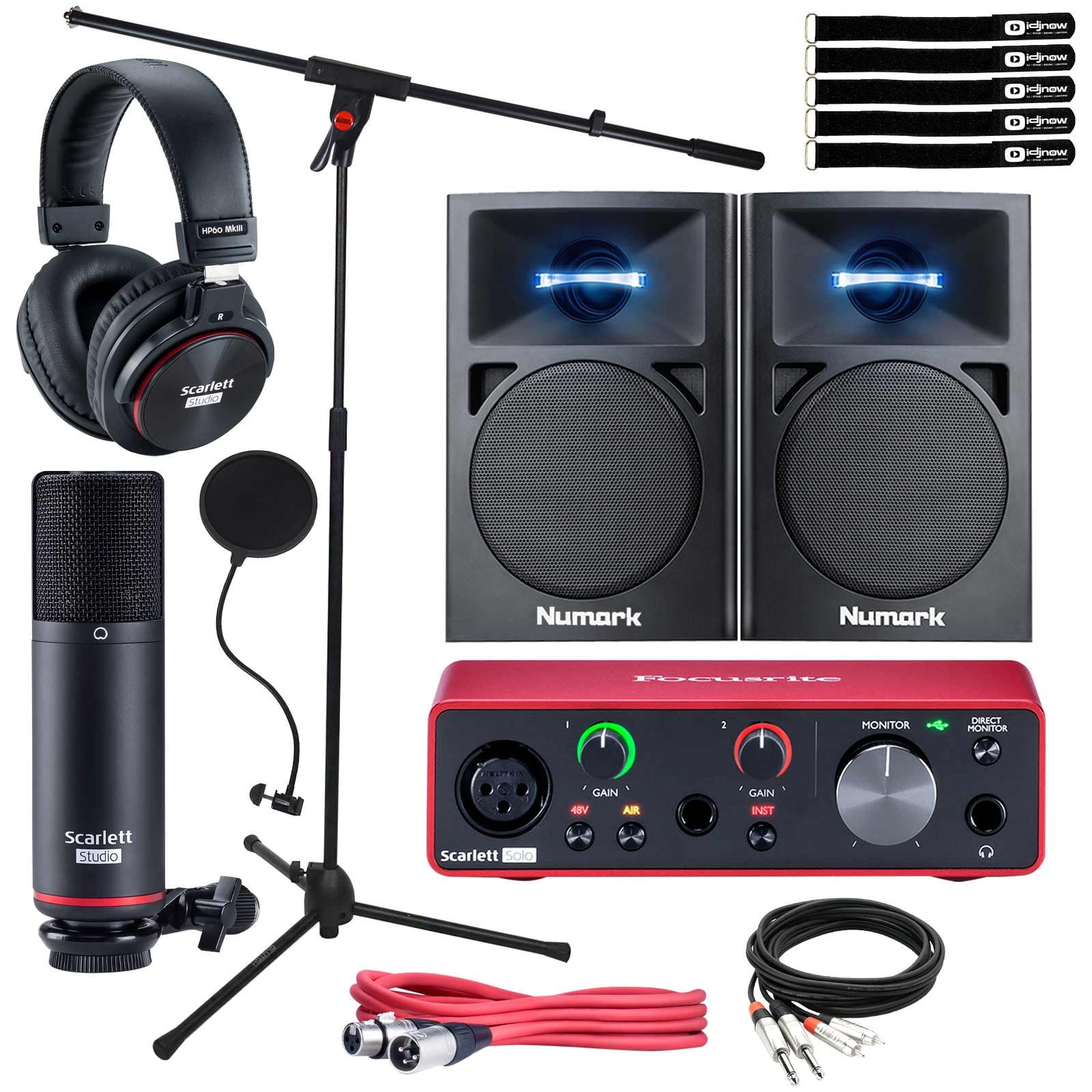 Scarlett Solo Studio Audio Recording Interface Pk w Monitor Speakers ...