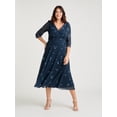 Scarlett & Jo Helena Floral Midi Dress - Navy, 18 - Walmart.com