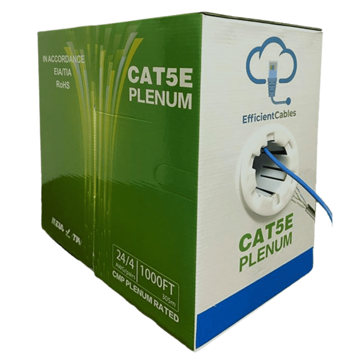 Scaroo Cat5e Plenum 1000ft Solid UTP Ethernet Cable CMP Network Wire ...