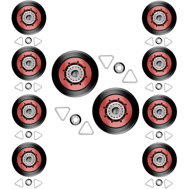Scaroo W10314173 Dryer Drum Support Roller Kit Fit For Whirlpool 10 ...
