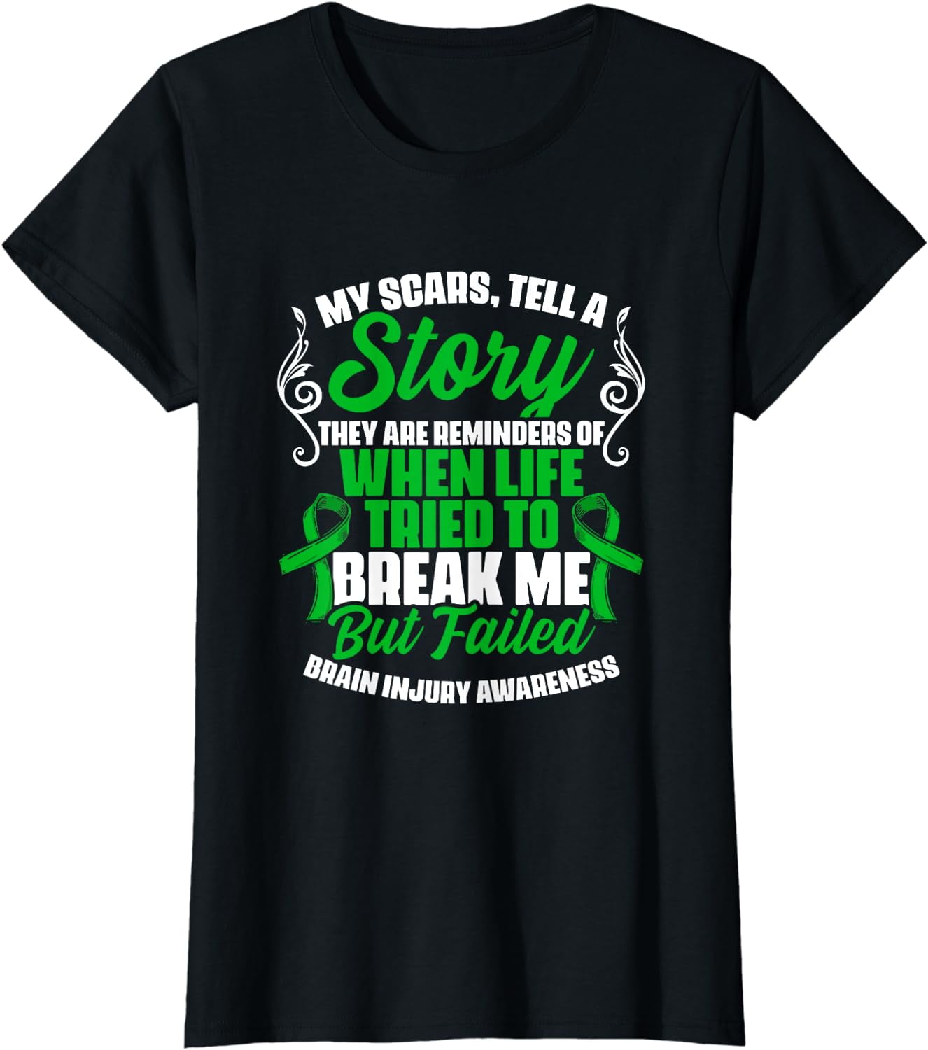 Scars Tell Story Traumatic Brain Injury Support TBI Survivor T-Shirt ...