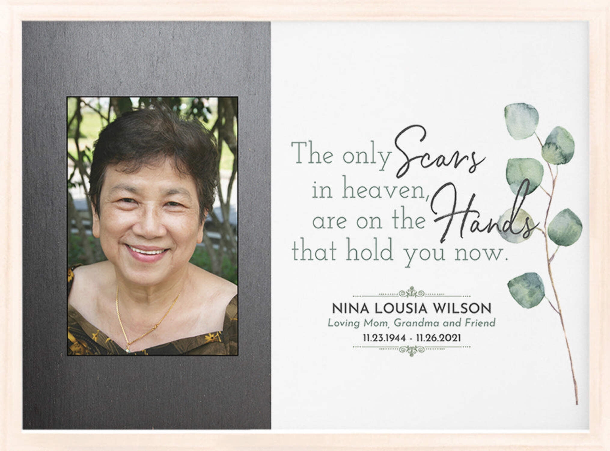 Scars in Heaven | Personalized Memorial, Grief, Sympathy, Bereavement ...