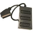 Scart 3 Way Splitter Scart Male To Female Adapter Connector 3way Scaet Splitter Cable Line