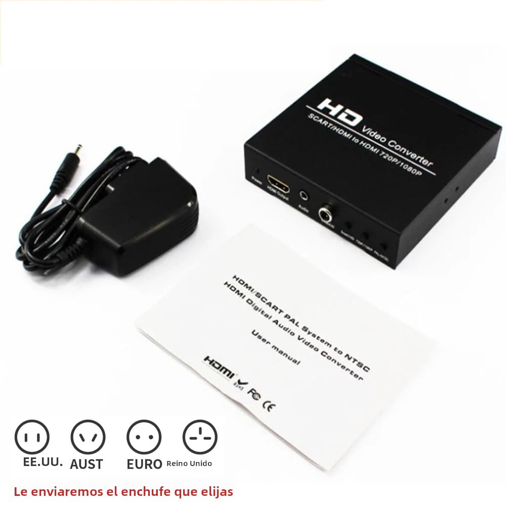 Scart to HDMI Cable 1080P with Converter and Digital Audio Scaling 2-in ...