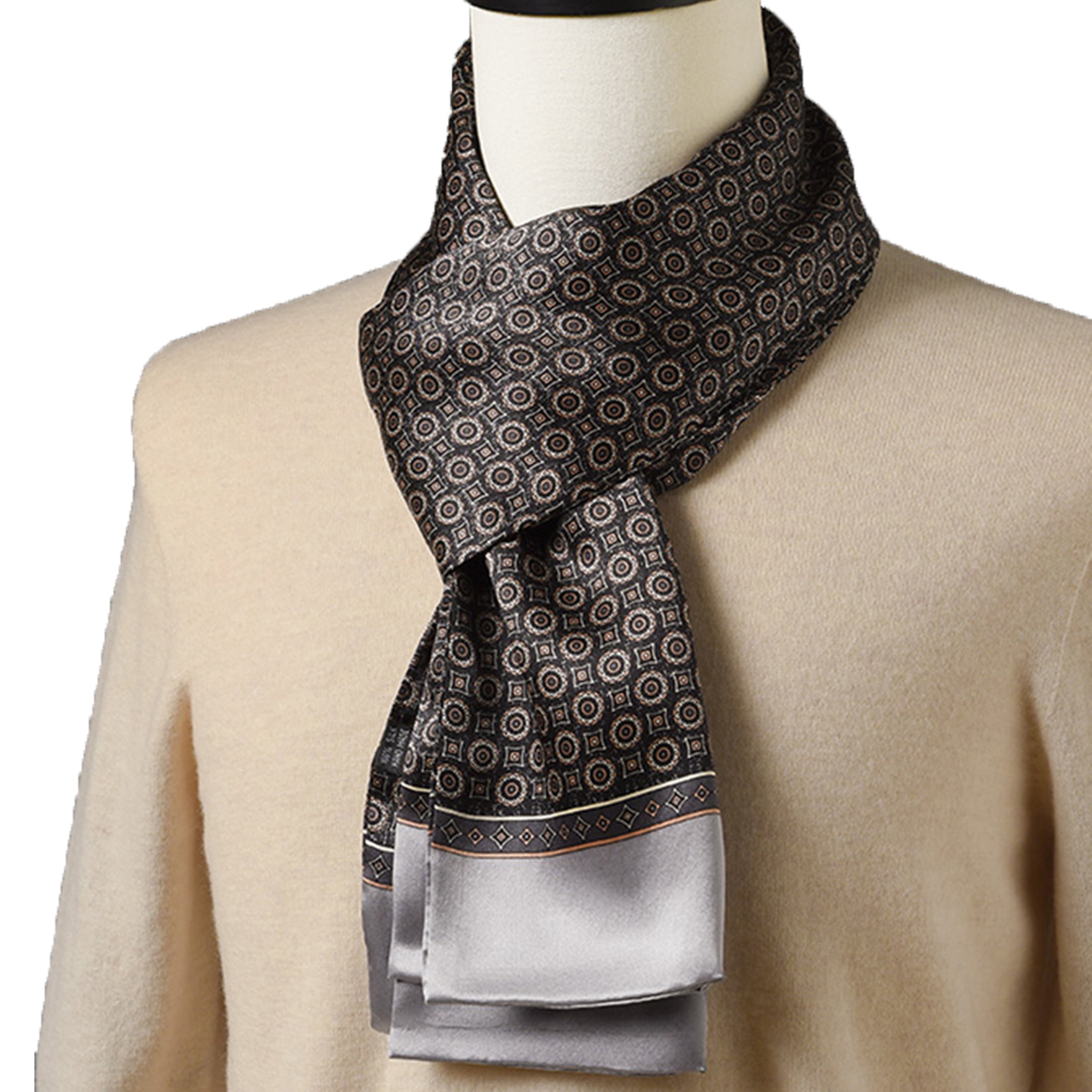 Scarves for Men 100 Silk Scarf Double Layers Classic Casual Formal ...