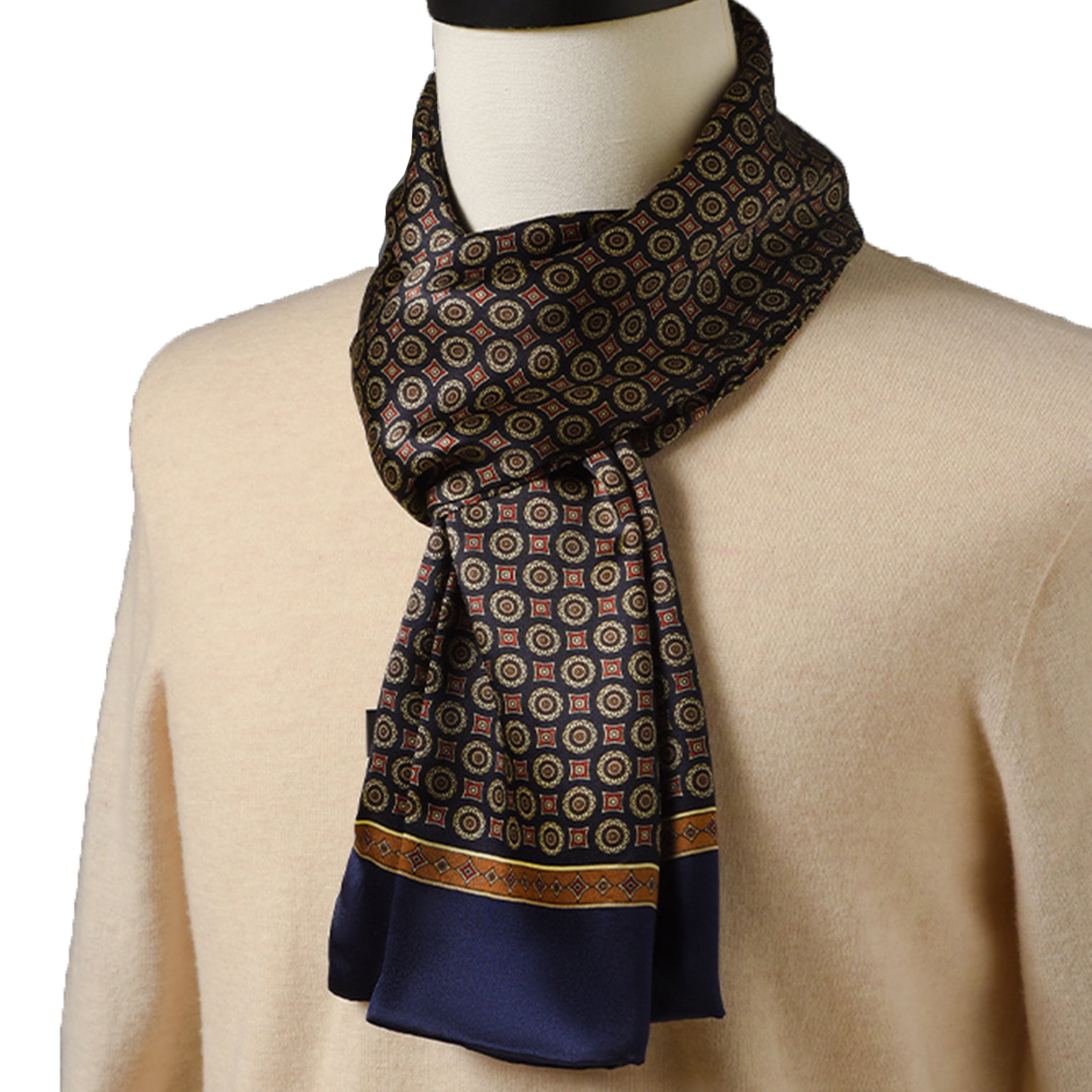 Scarves for Men 100 Silk Scarf Double Layers Classic Casual Formal ...