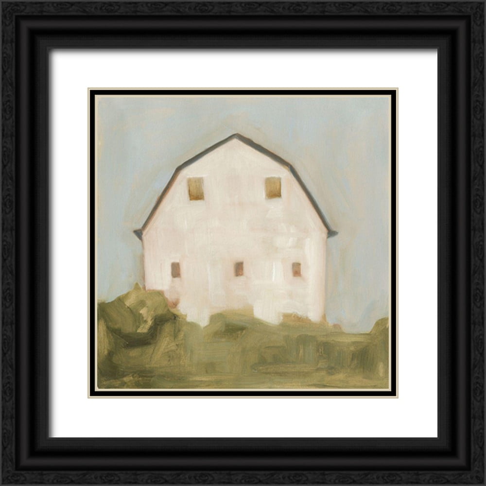 Scarvey, Emma 12x12 Black Ornate Wood Framed with Double Matting Museum ...