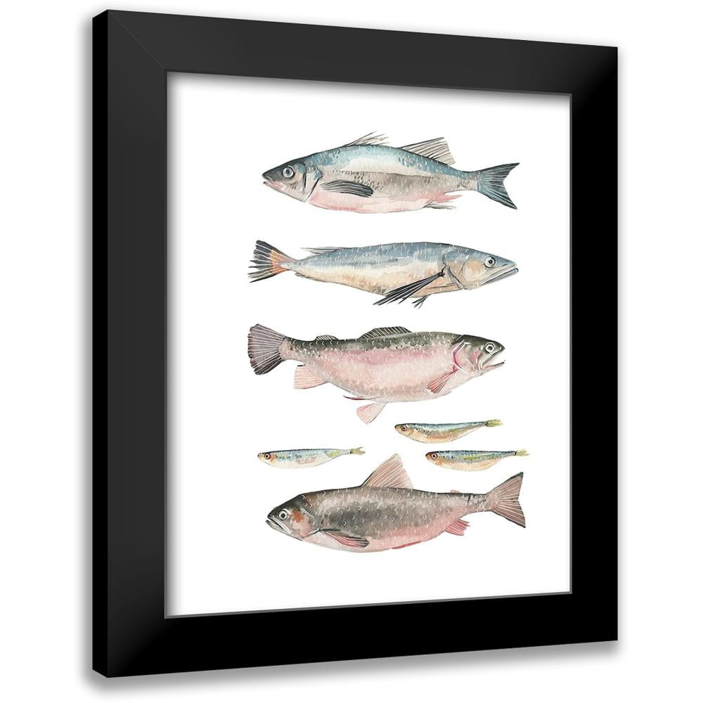 Scarvey, Emma 12x14 Black Modern Framed Museum Art Print Titled - Fish ...