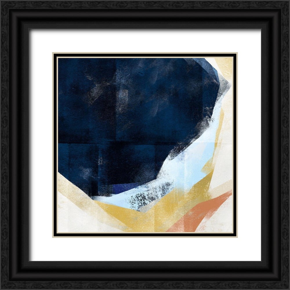 Scarvey, Emma 15x15 Black Ornate Wood Framed with Double Matting Museum ...