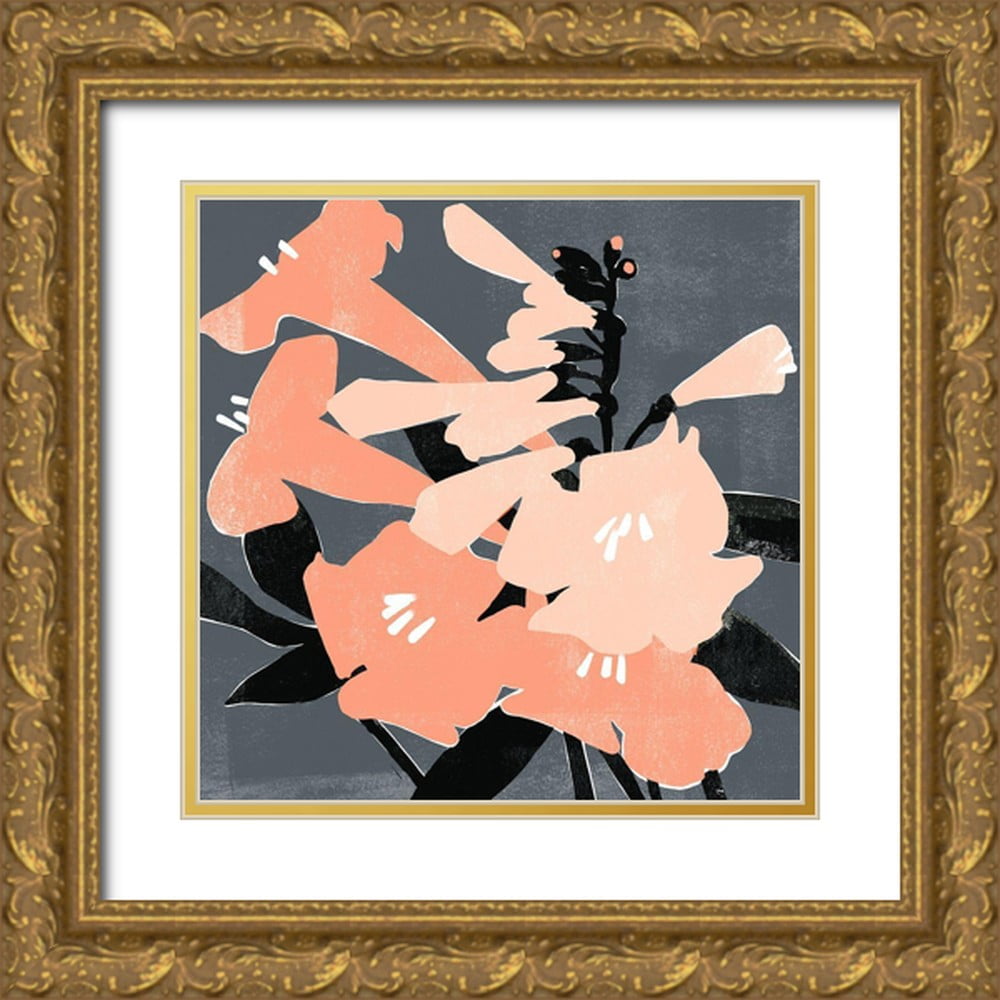 Scarvey, Emma 20x20 Gold Ornate Wood Framed with Double Matting Museum ...