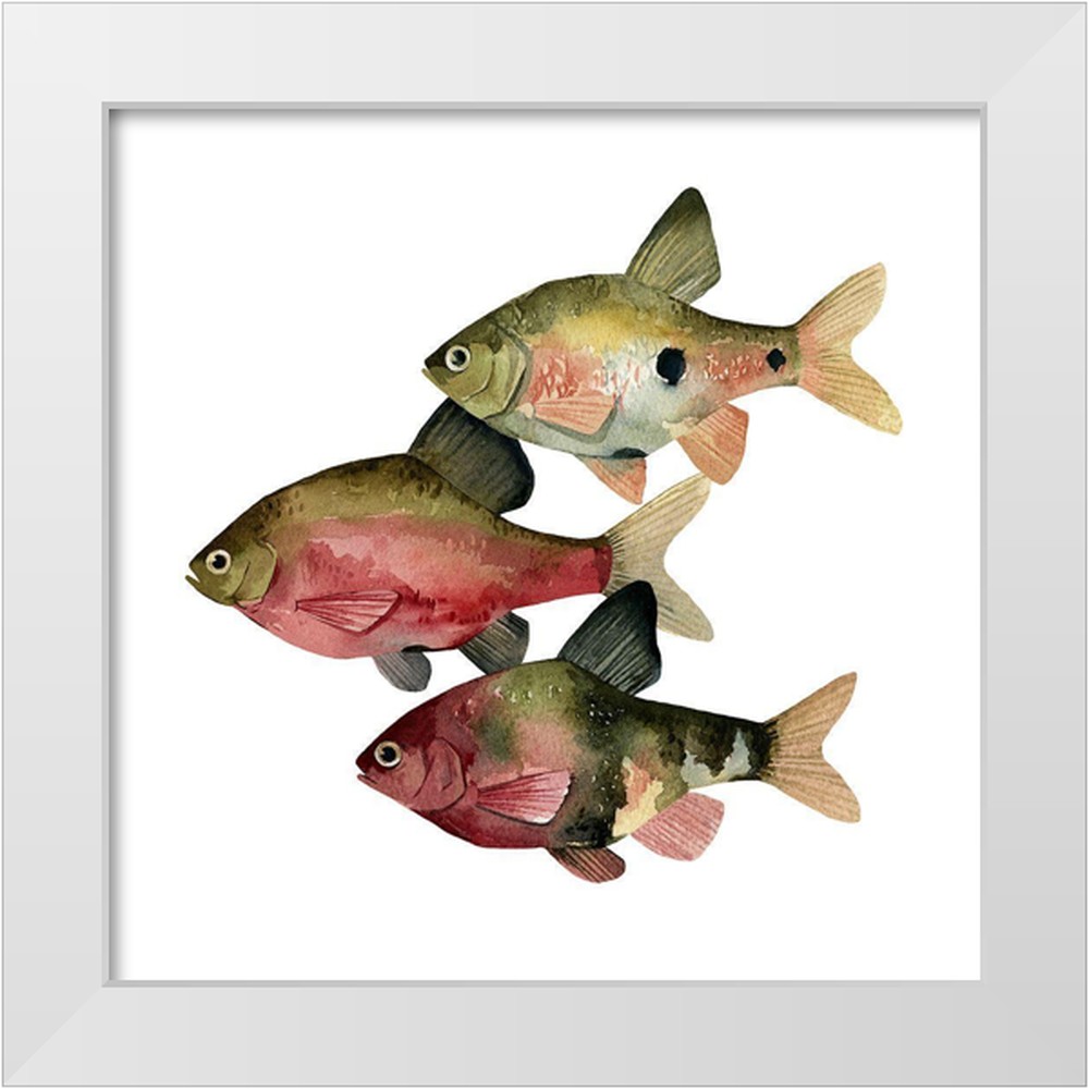 Scarvey, Emma 20x20 White Modern Wood Framed Museum Art Print Titled ...