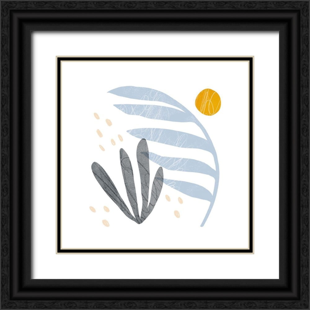 Scarvey, Emma 26x26 Black Ornate Wood Framed with Double Matting Museum ...