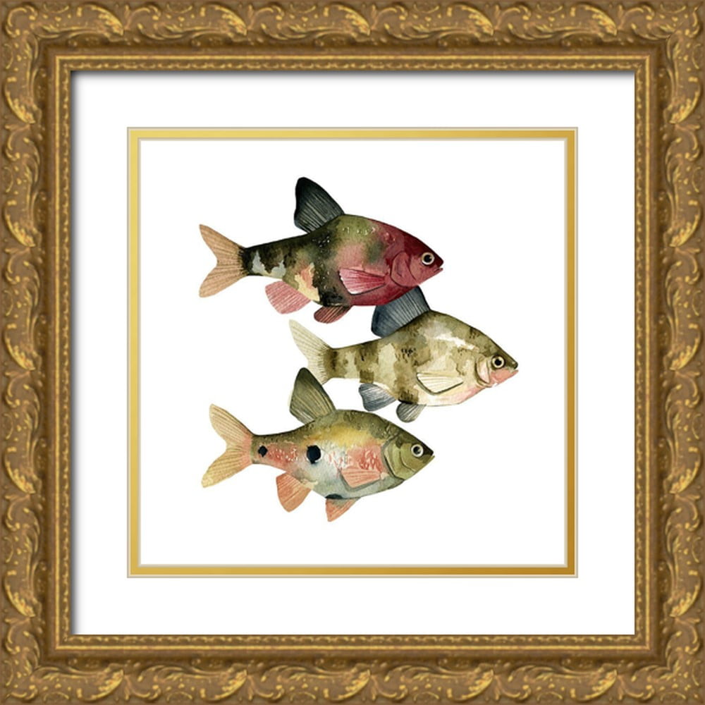 Scarvey, Emma 26x26 Gold Ornate Wood Framed with Double Matting Museum ...