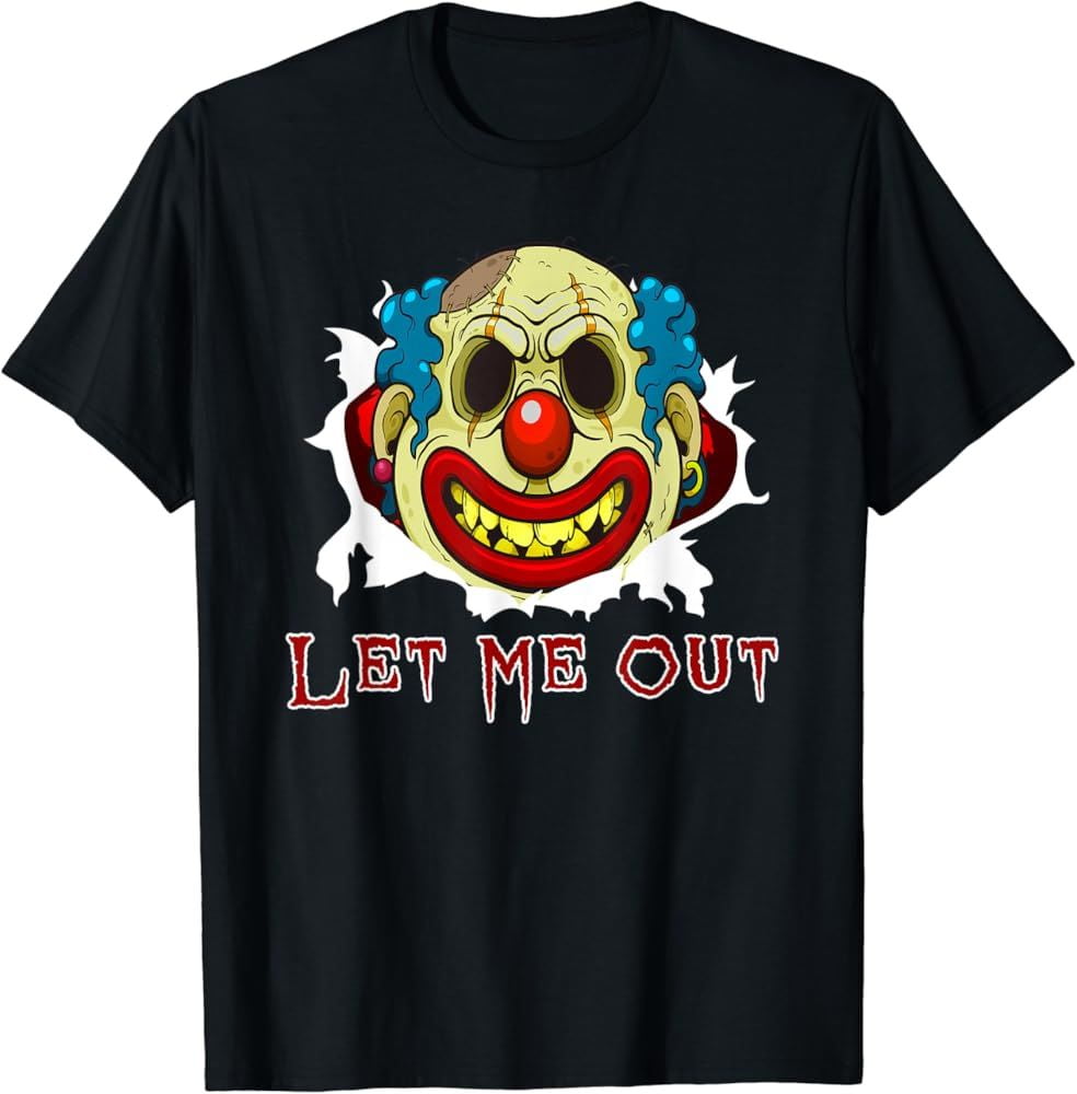 Scary Angry Trapped Clown In Busted Chest Ripped T-shirt - Walmart.com